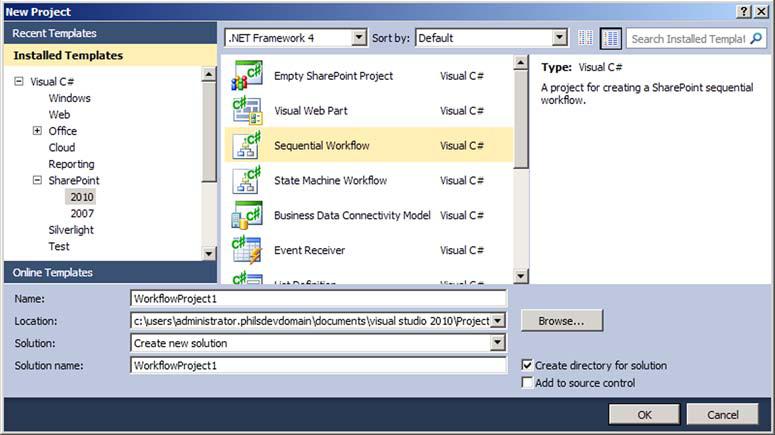 一步一步学习sharepoint2010 workflow 系列第三部分：自定义SharePoint代码工作流 第8章 自定义Visual Studio工作流(Custom Visual ...
